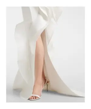 Maticevski Excitement Ruffled One-shoulder Gown