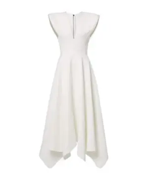 Maticevski Empath Draped Midi Dress - White