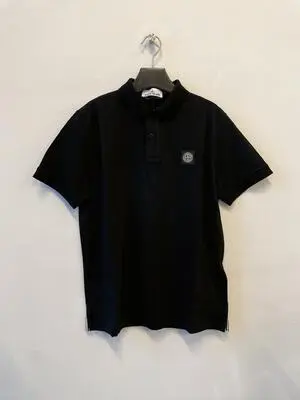 Stone Island Compass Patch Short-sleeved Polo Shirt