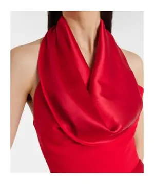 Maticevski Provocateur Halterneck Peplum Gown - Red