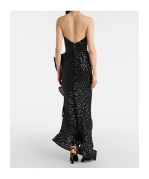 Maticevski Thistle Wave Ruffled Sequined Gown