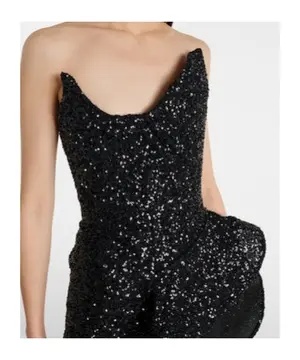 Maticevski Thistle Wave Ruffled Sequined Gown