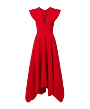 Maticevski Empath Draped Midi Dress - Red