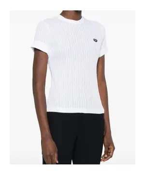Maison Labiche Ribbed Heart Appliqué T-shirt