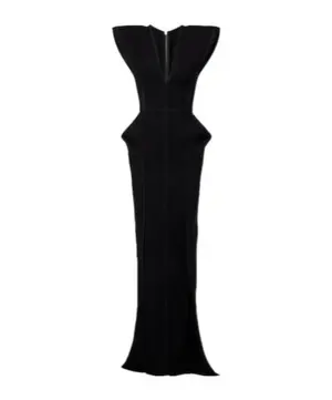 Maticevski Graduate Peplum Gown - Black