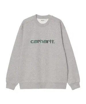 Carhartt Work In Progress Logo Printed Crewneck Sweatshirt - Gray