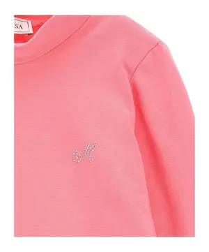 Monnalisa Logo-embellished High-neck Top