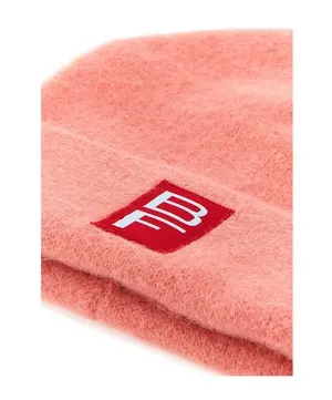 By Far Logo Patch Ribbed Beanie