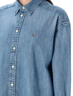 Polo Ralph Lauren Denim Cotton Shirt With Classic Collar