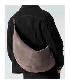 LEMAIRE Belted Suede Shoulder Bag
