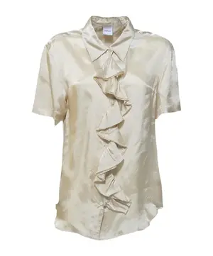 Aspesi Ruffle Front Blouse - White