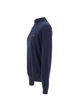 SUN 68 Half Zip High Collar Sweater