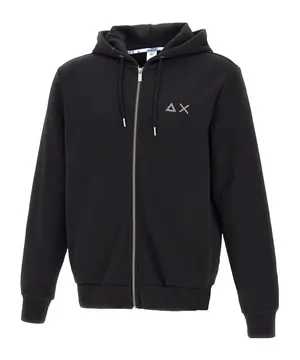 SUN 68 Zip-up Logo Hoodie - Black