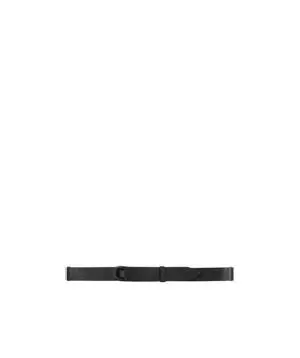 ORTIGNI Hammer-pattern Leather Belt - Black