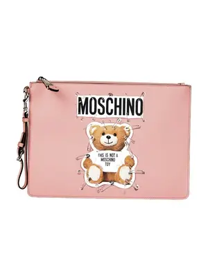 Moschino Logo Handbag - Nude