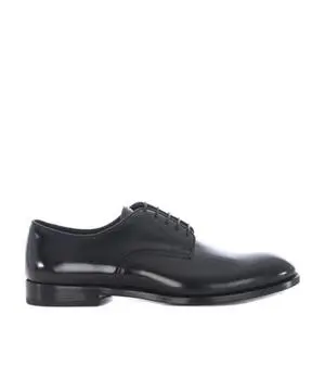 DOUCAL'S Almond Toe Derby Shoes - Black