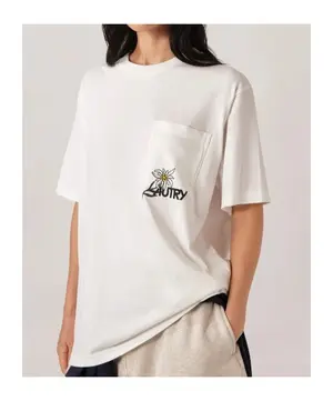 AUTRY Flower-embroidered Pocket T-shirt