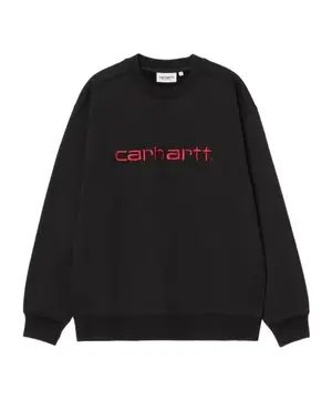 Carhartt Work In Progress Logo Crew Neck Sweatshirt - Black