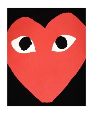 Play Comme Des Garcon Heart Printed Short-sleeved T-shirt