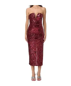 ANIYE BY Sleeveless Strapless Dress - Red