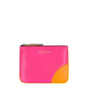 Comme Des Garçons Colour-block Zipped Wallet - Pink