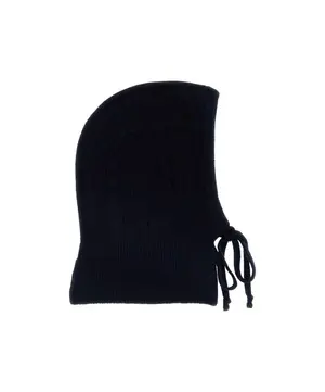 Polo Ralph Lauren Logo Embroidered Knitted Drawstring Hat - Black