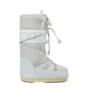 Moon Boot Icon Logo Printed Lace-up Boots - White