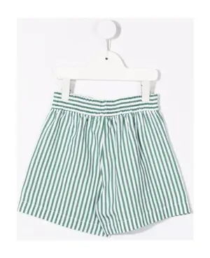 Monnalisa High-waist Striped Fitted Shorts