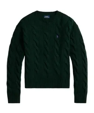 Polo Ralph Lauren Logo Embroidered Cable-knitted Jumper - Green