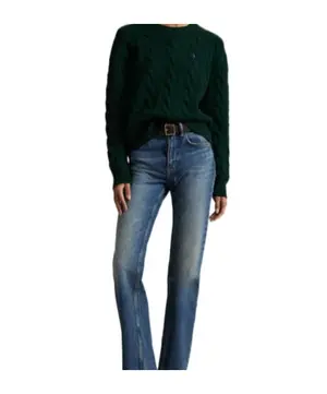 Polo Ralph Lauren Logo Embroidered Cable-knitted Jumper