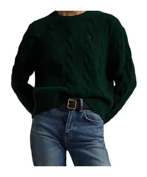 Polo Ralph Lauren Logo Embroidered Cable-knitted Jumper
