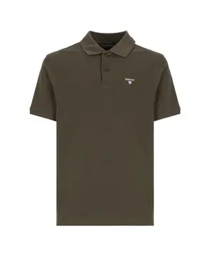 Barbour Logo Embroidered Short-sleeved Polo Shirt - Brown