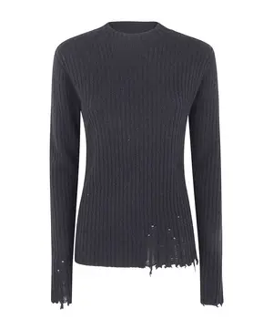 UMA WANG Crew Neck Sweater - Black