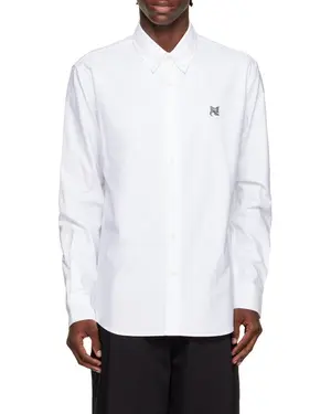 Maison Kitsuné Fox Patch Curved Hem Shirt