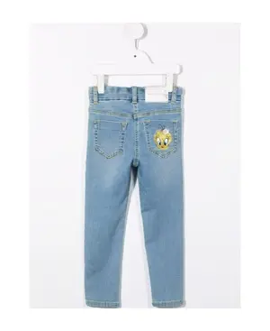 Monnalisa Logo Embroidered Slim-fit Jeans