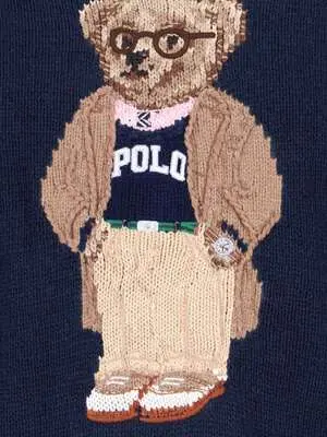 Polo Ralph Lauren Long Sleeve Crewneck Jumper With Embroidered Polo Bear
