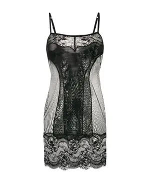 La Perla Floral Embroidered Tulle Suspender Underwear