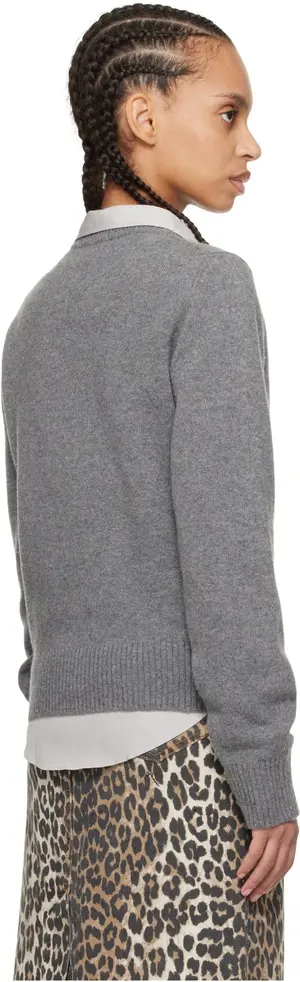 GANNI Crewneck Intarsia-knit Jumper