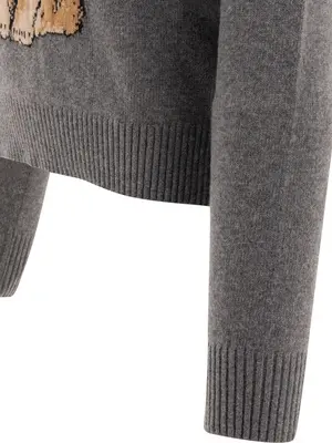 GANNI Crewneck Intarsia-knit Jumper