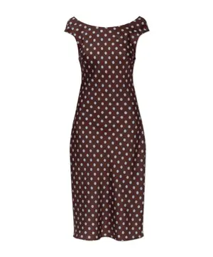 Posse Polka Dot Midi Dress - Brown