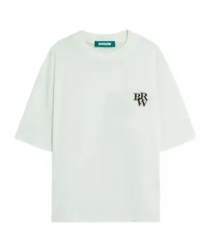 BARROW Printed Crewneck T-shirt - Coconut