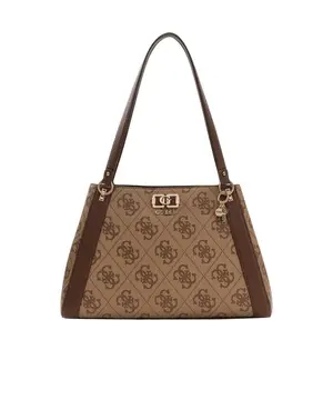 Guess Zippered Shoulder Bag - Brown