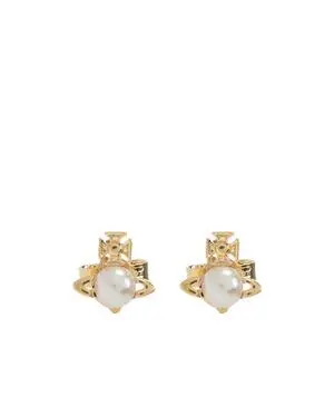 VIVIENNE WESTWOOD Orb Pearl Stud Earrings - Yellow
