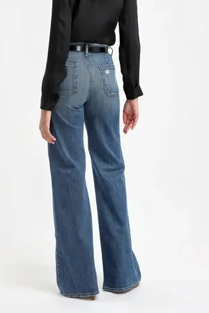 NILI LOTAN Mid-rise Wide-leg Jeans