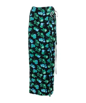 Coperni Printed Wrap Skirt - Black