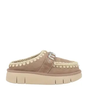 Mou Round-toe Mules - Nude
