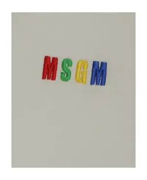 MSGM Logo Embroidered Crewneck T-shirt