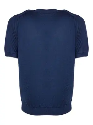 Eleventy Crew Neck Short-sleeve Knitted Top