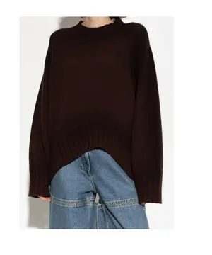 Attico Asymmetric Ribbed-knit Sweater