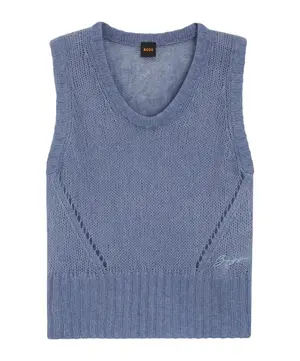 Hugo Boss V-neck Ribbed Knit Vest